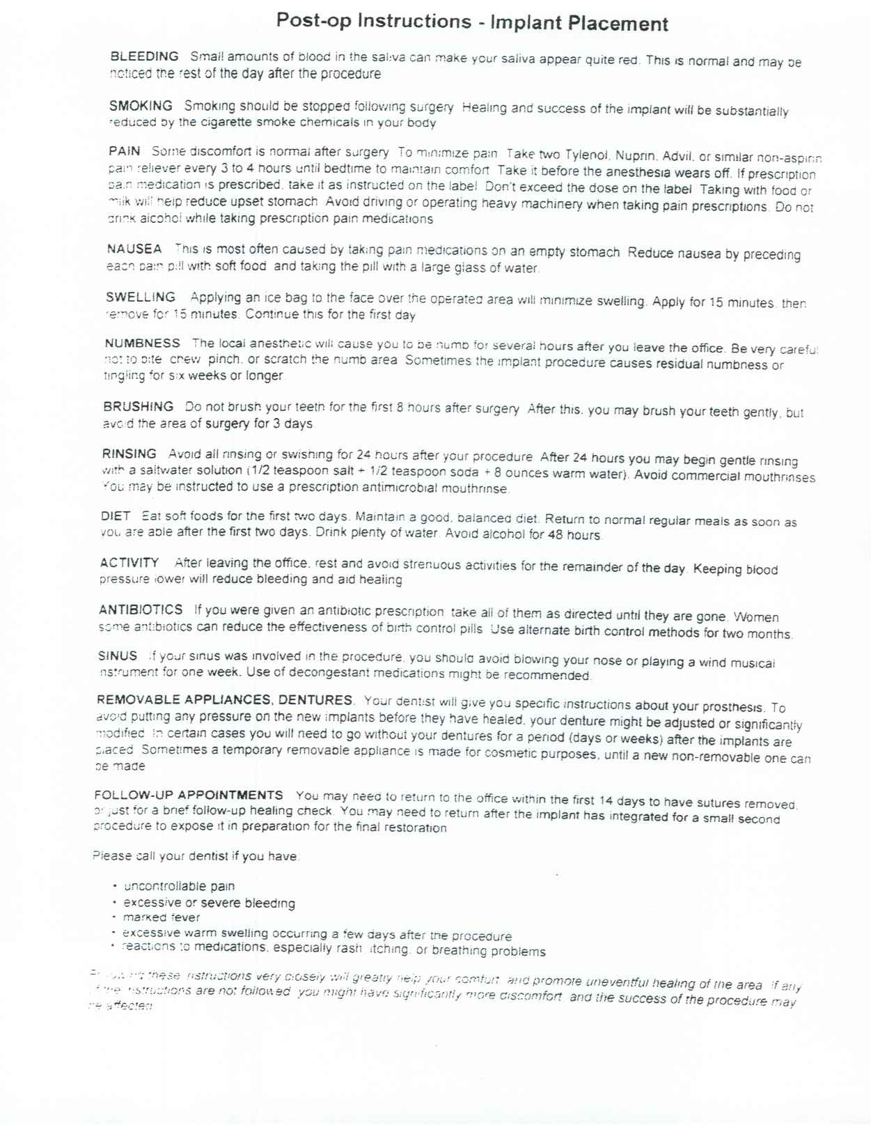 Dental Sedation Post Op Instructions At Julio Durbin Blog Dental Sedation Post Op Instructions At Julio Durbin Blog